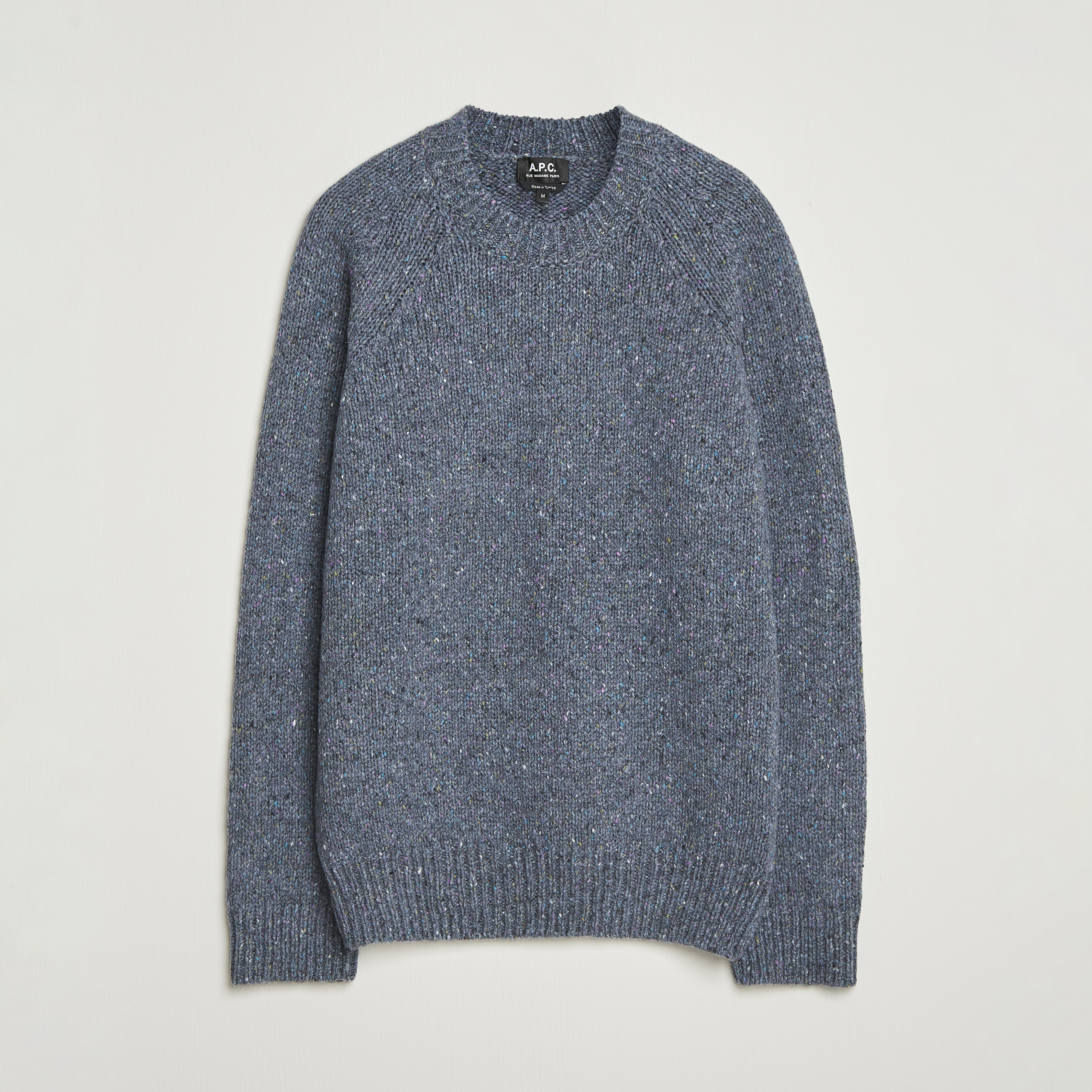 A.P.C. Harris Wool Knitted Sweater Blue Grey | Herr - Care of Carl
