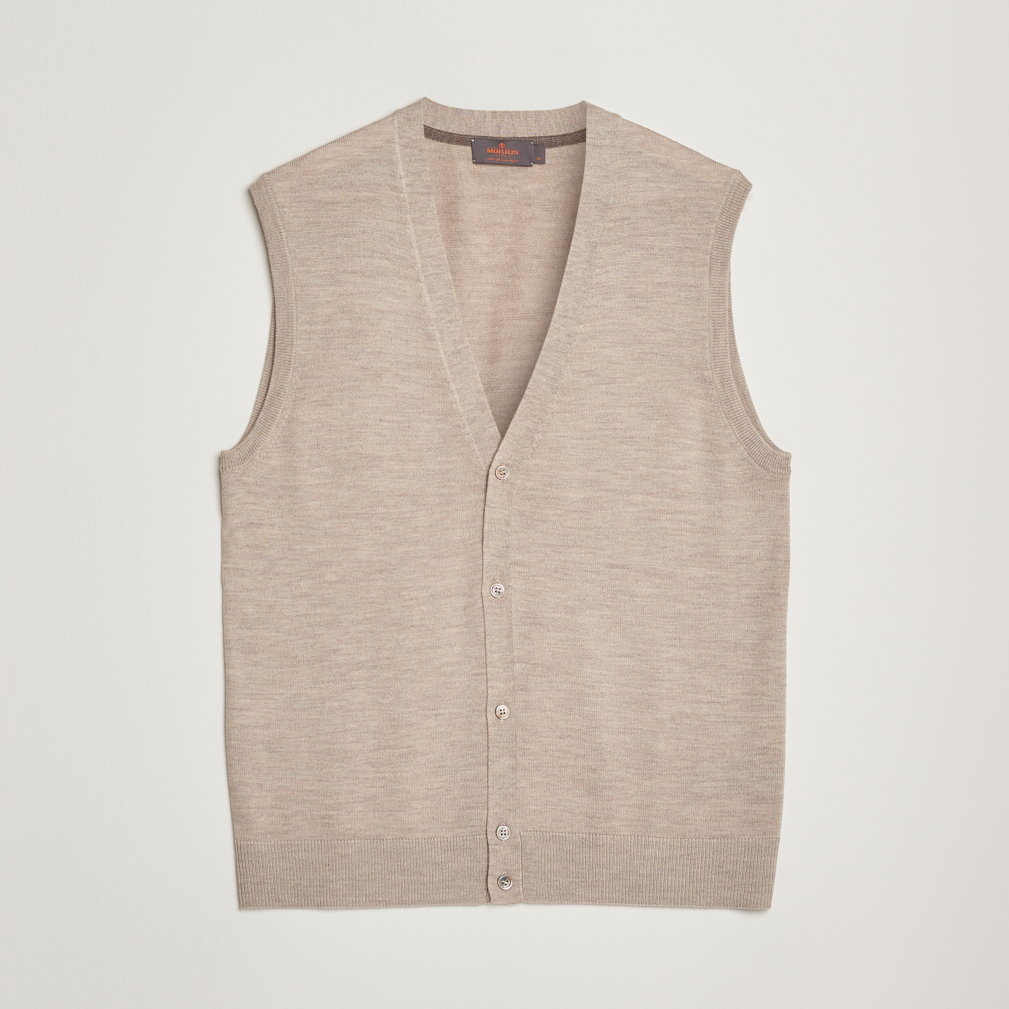 Morris Merino Slipover Vest Khaki | Herr - Care of Carl