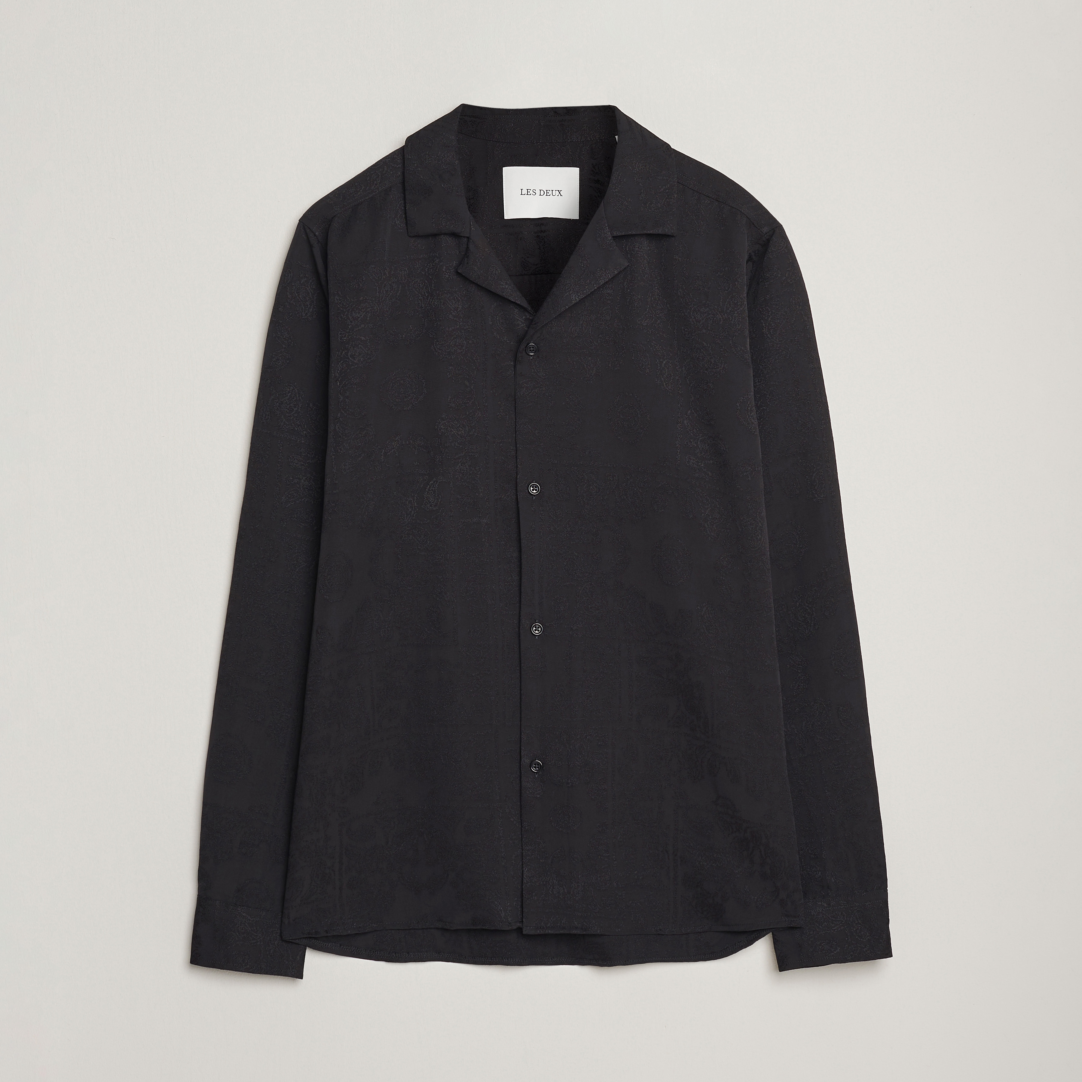 Les Deux Jasper Jaquard Shirt Black | Herr - Care of Carl