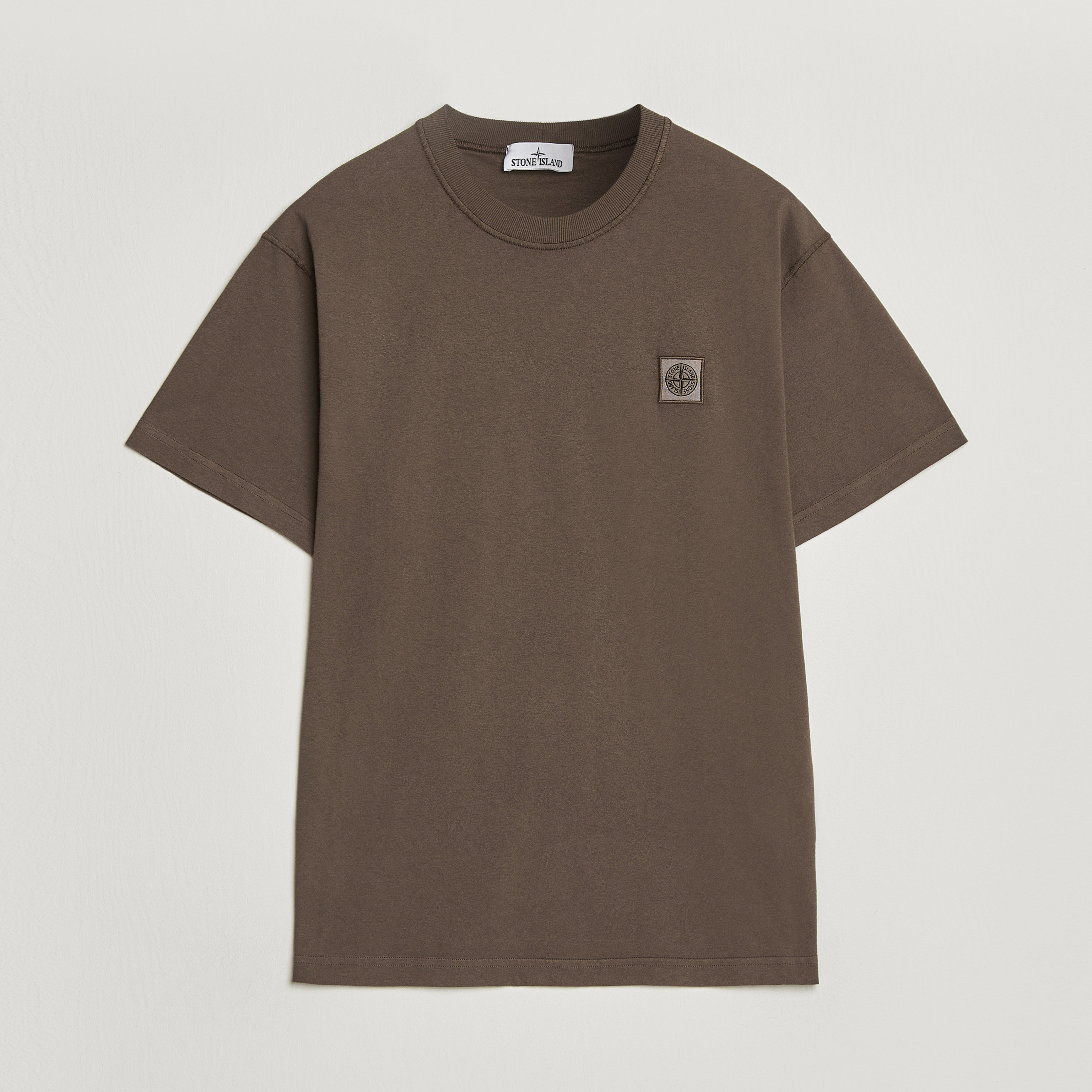 Stone Island Organic Cotton Fissato Effect T-Shirt Umber | Herr - Care of C