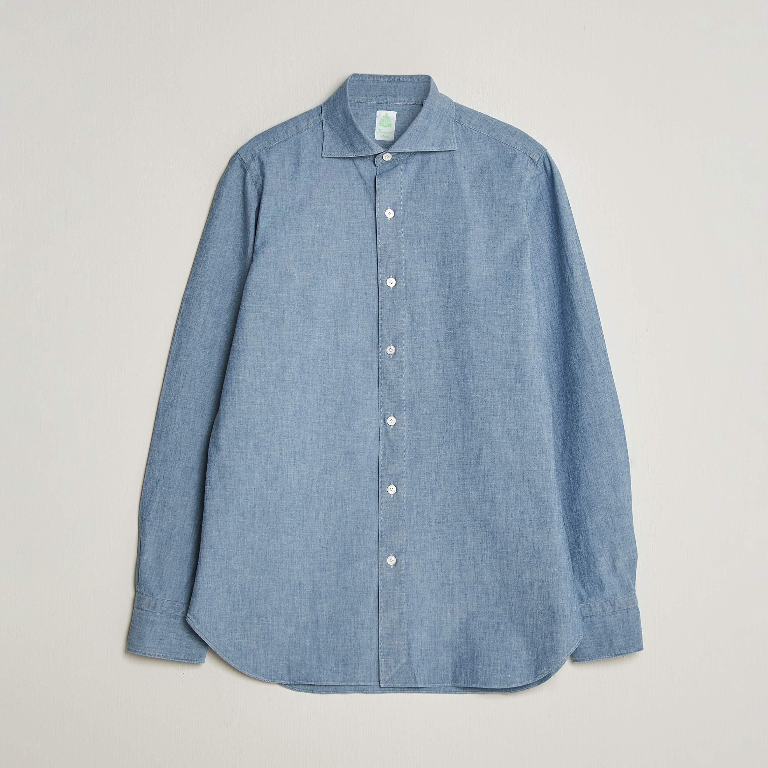 Finamore Napoli Gaeta Chambray Shirt Light Blue | Herr - Care of Carl