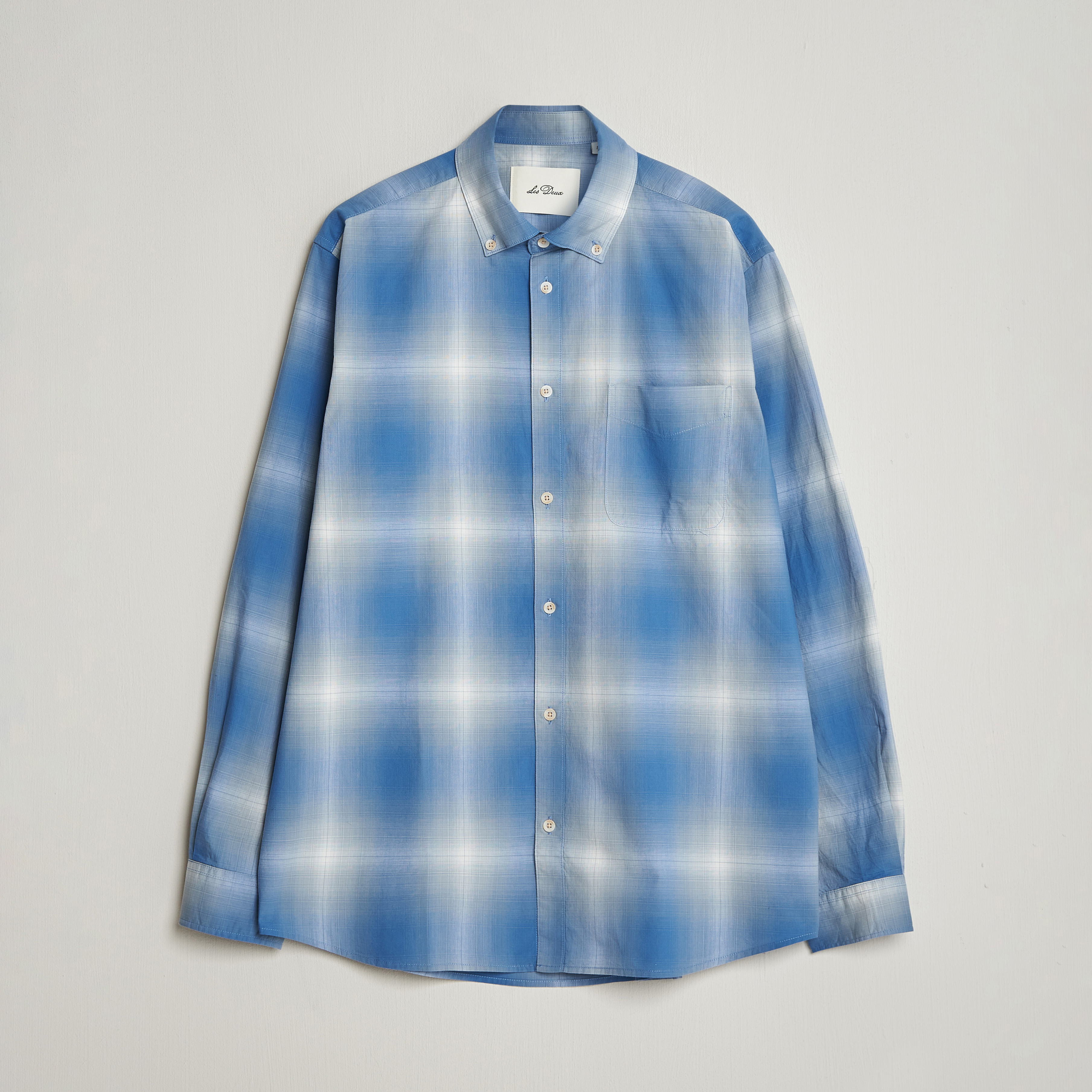 Les Deux Kent Shadowcheck Shirt Palace Blue | Herr - Care of Carl