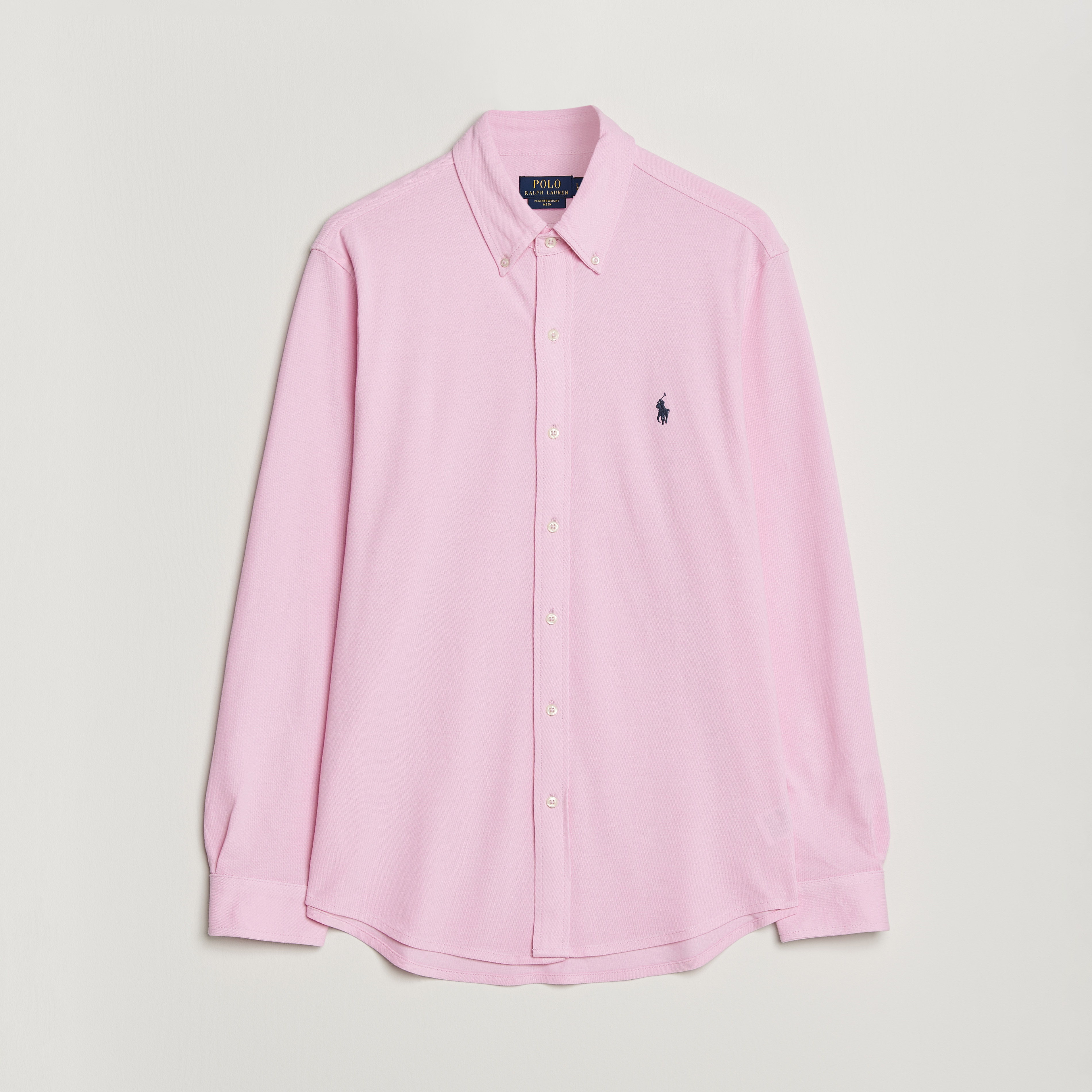 Polo Ralph Lauren Featherweight Mesh Shirt Carmel Pink | Herr - Care of Car