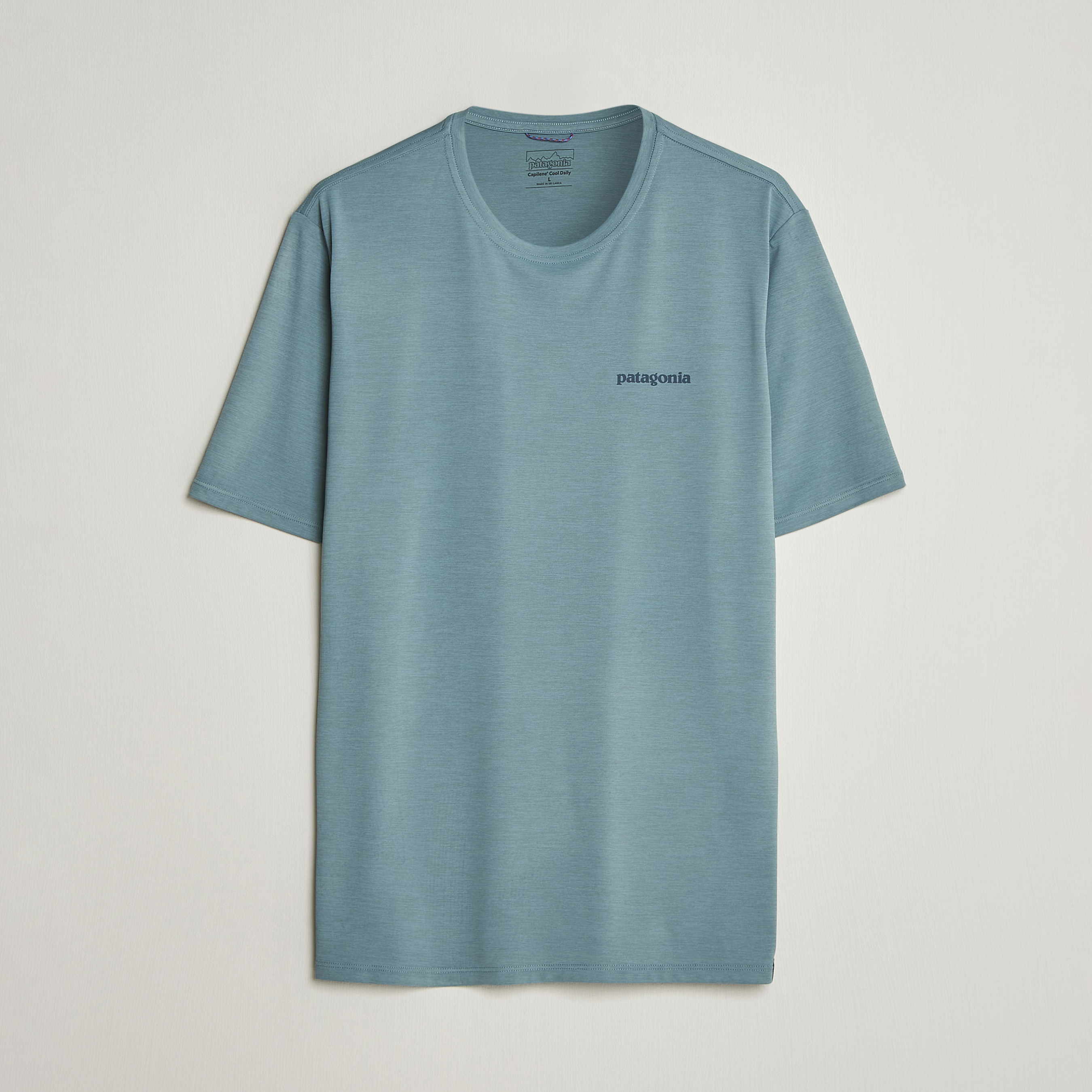 Patagonia Cap Cool Daily Logo T-Shirt Blue Sage | Herr - Care of Carl