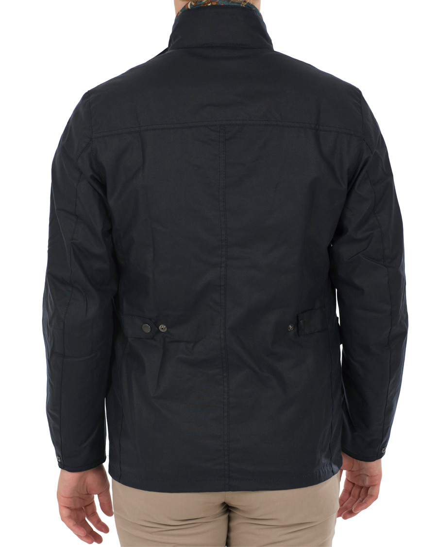 Barbour for Land Rover Novantae Waxed Jacket Royal Navy | Herr - Care of Ca