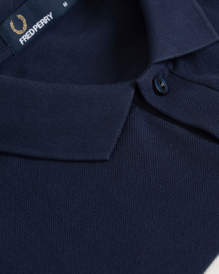 Fred Perry Contrast Panel Piké Navy/White/Red | Herr - Care of Carl