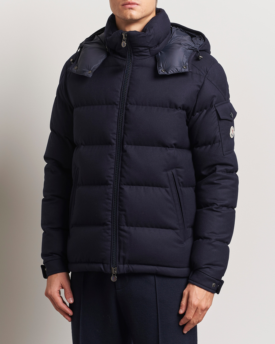 Moncler Montgenevre Flannel Down Jacket Navy | Herr - Care of Carl