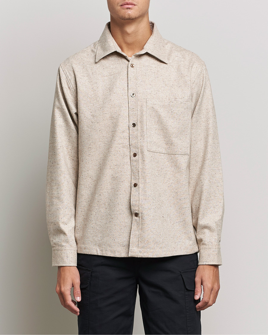 NN07 Hans Lined Structured Overshirt Khaki | Herr - Care of Carl