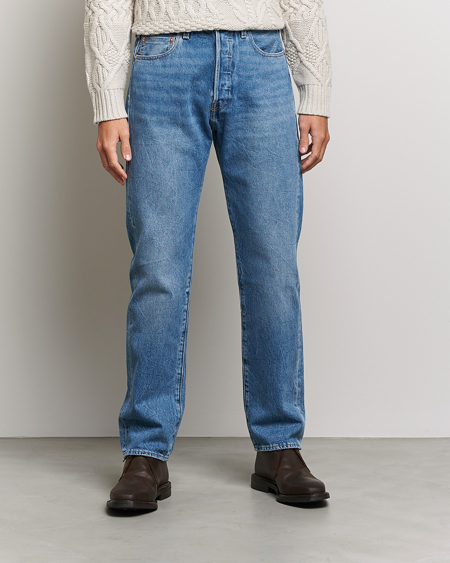 Levis Made And Crafted 501 Original Fit Stretch Jeans Mendicio Indigo Herr