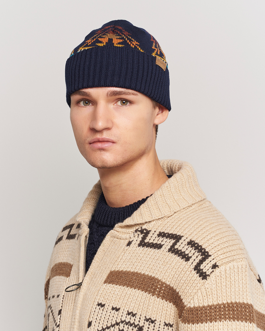 Pendleton Knit Cap Trapper Peak Navy | Herr - Care of Carl