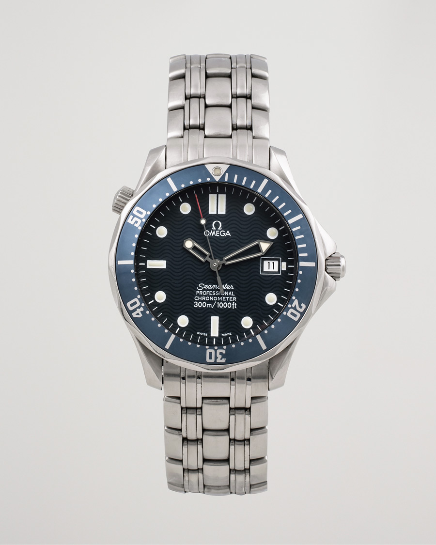 Omega Pre-Owned Seamaster Diver 300M 25318000 Steel Blue | Herr - Care of
