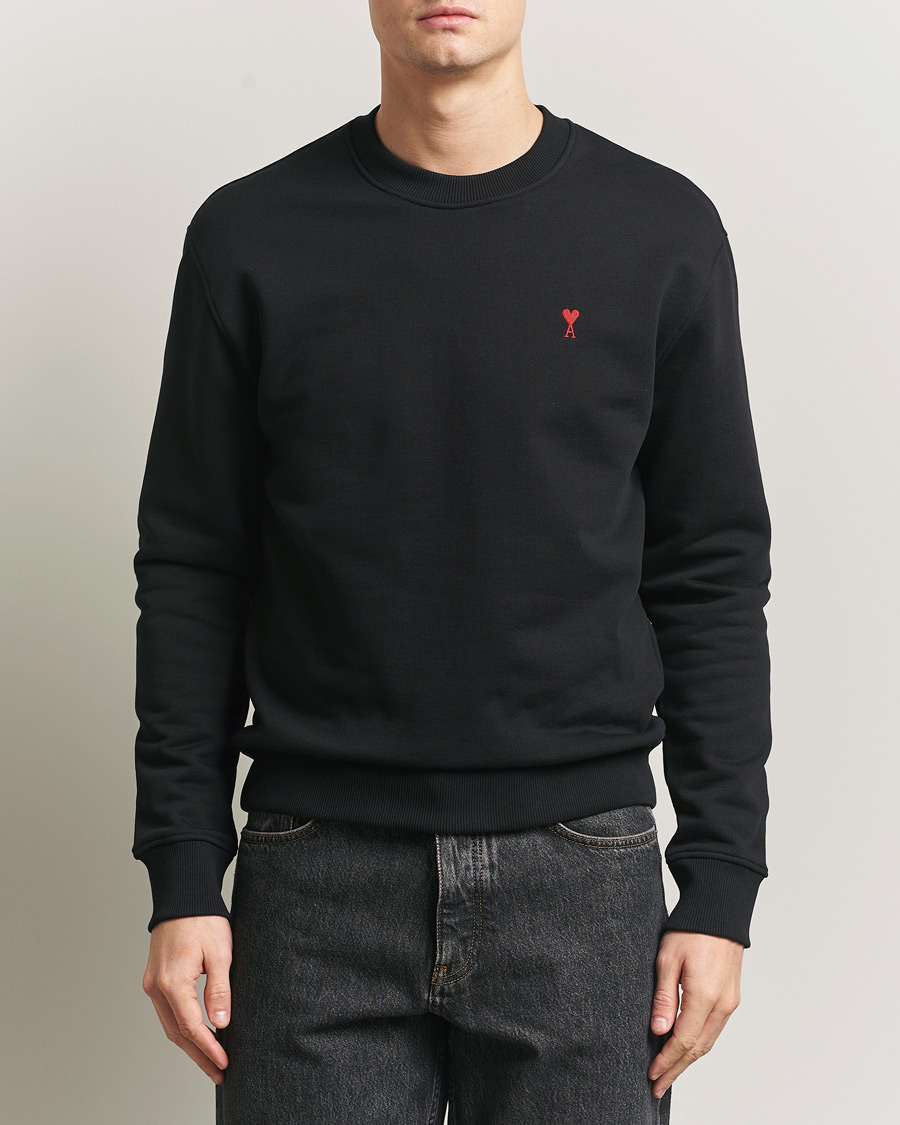 AMI Heart Logo Sweatshirt Black | Herr - Care of Carl