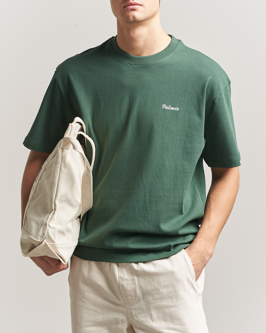 Palmes Stitch T-Shirt Dark Green | Herr - Care of Carl