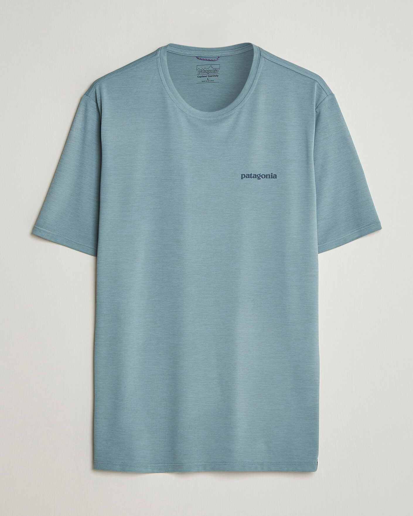 Patagonia Cap Cool Daily Logo T-Shirt Blue Sage | Herr - Care of Carl
