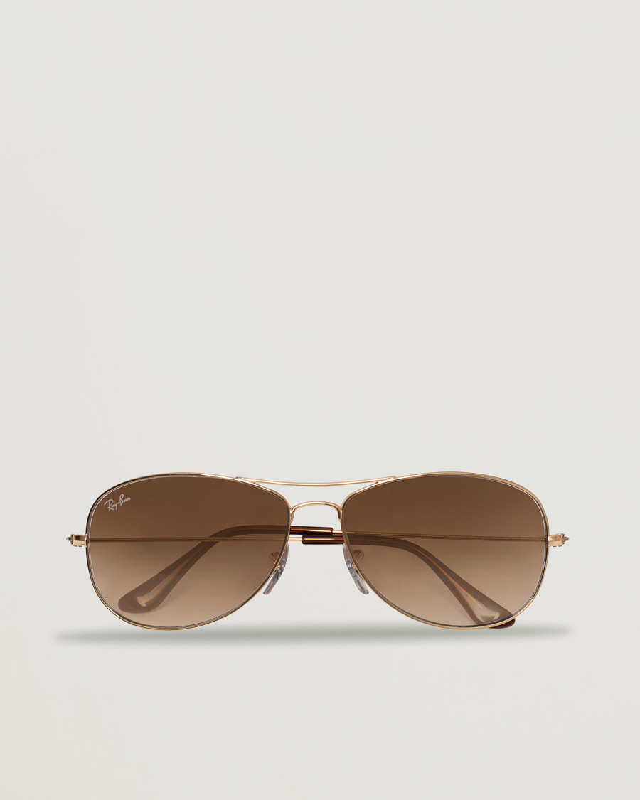 Ray-Ban RB3362 Cockpit Metal Sunglasses Gold/Brown | Herr - Care of Carl