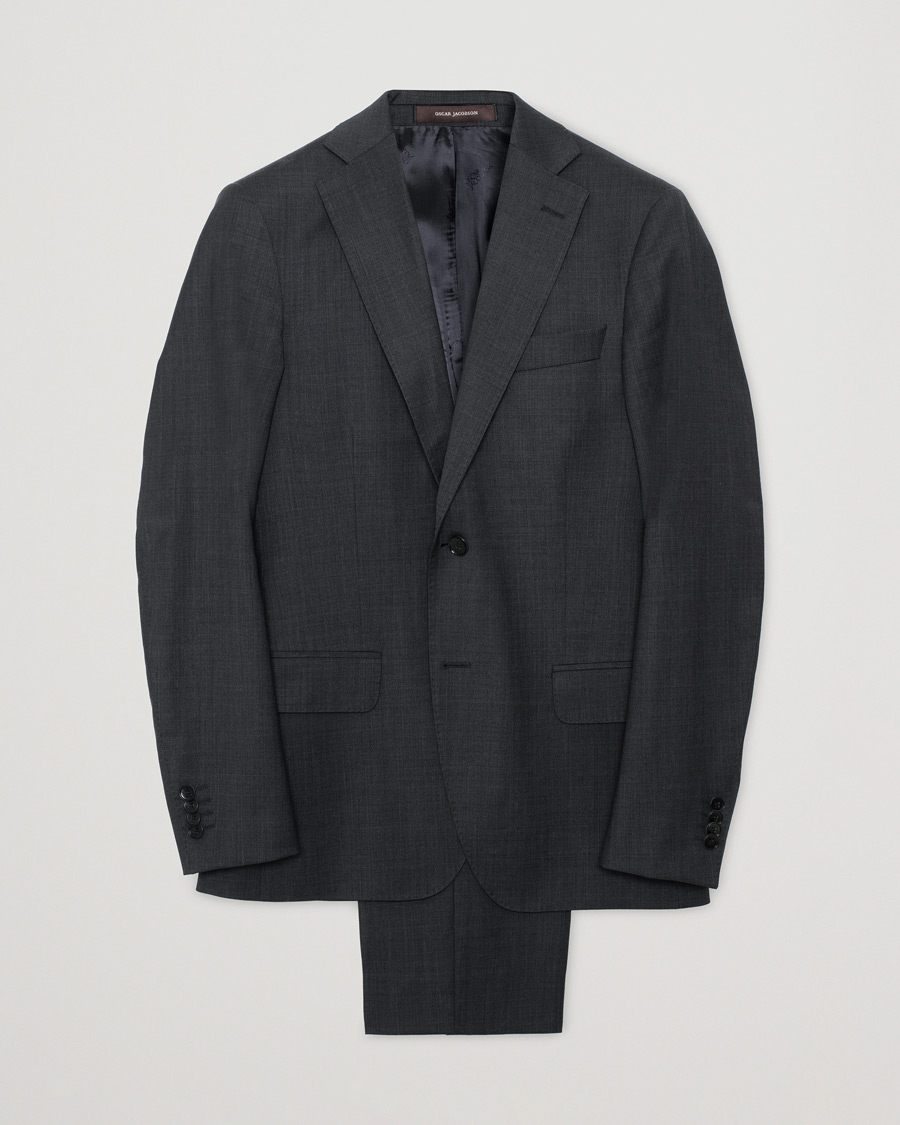 Oscar Jacobson Edmund Wool Stretch Suit Grey 46 | Herr - Care of Carl