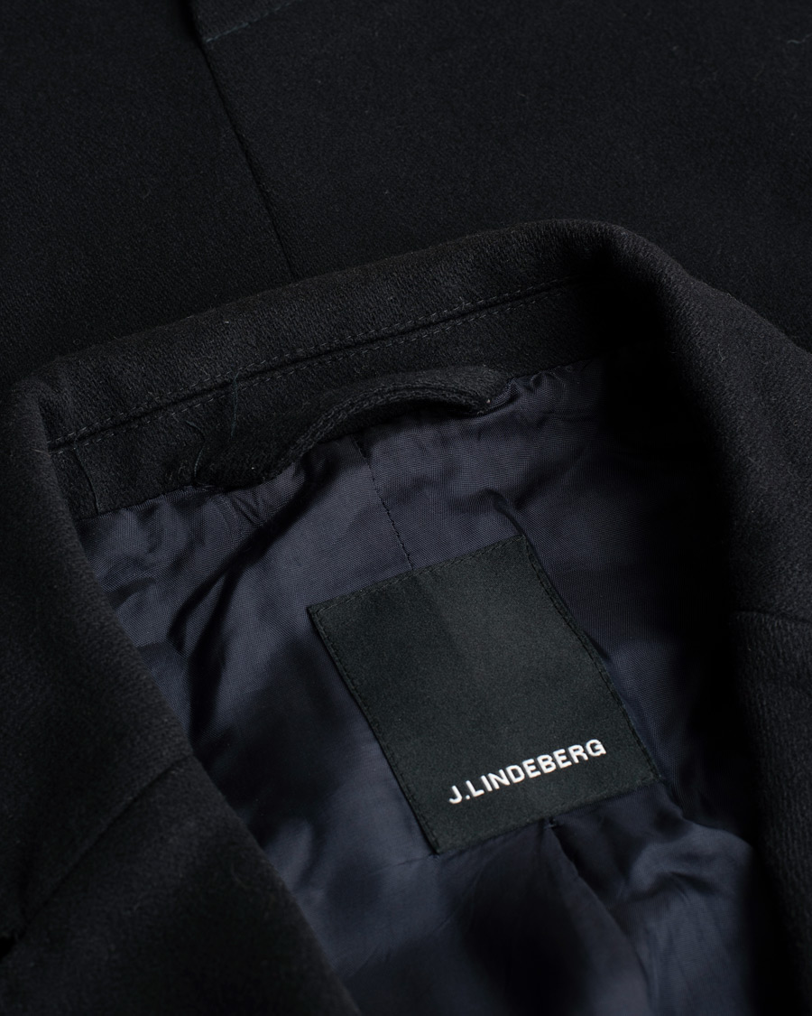 J.Lindeberg Wolger Compact Melton Coat Navy | Herr - Care of Carl