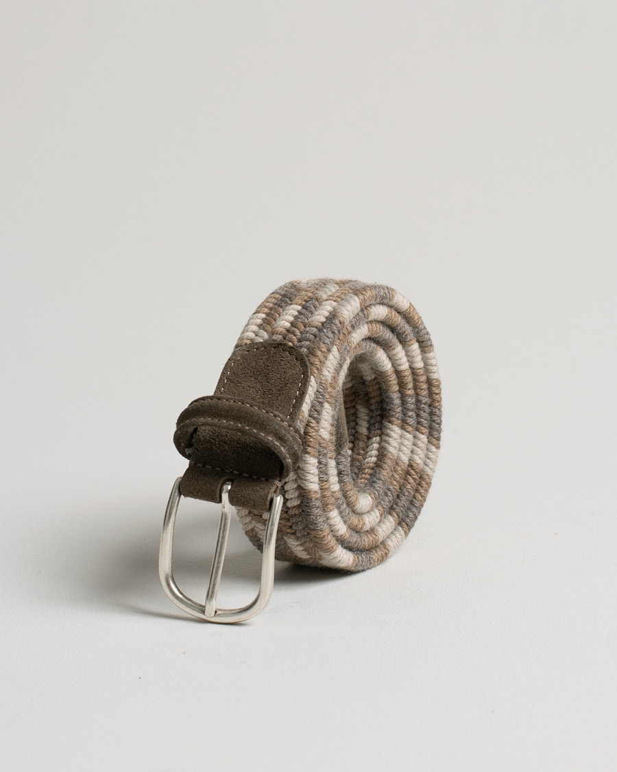Anderson's Braided Wool Belt Multi Natural | Herr - Care of Carl